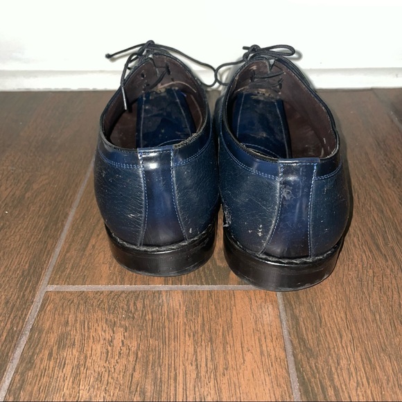 Mezlan | Shoes | Mens Mezlan Blue Pebble And Smooth Leather Cap Toe ...